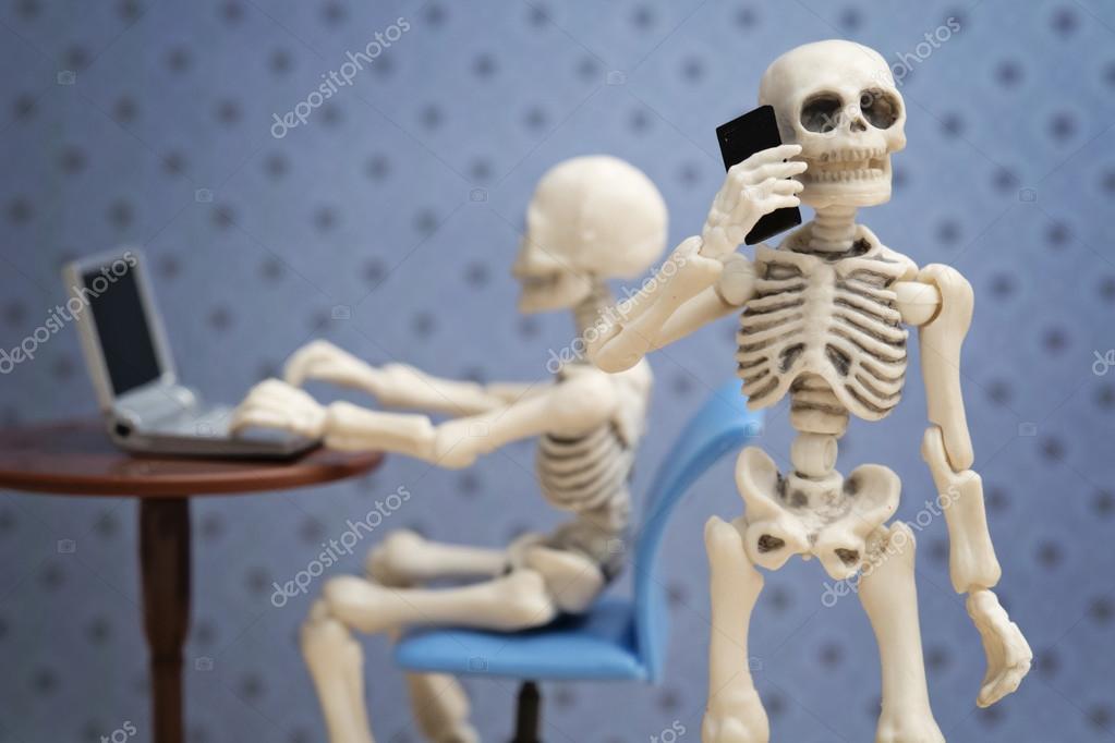 Skeleton working day — Stock Photo © ocipalla #122988224
