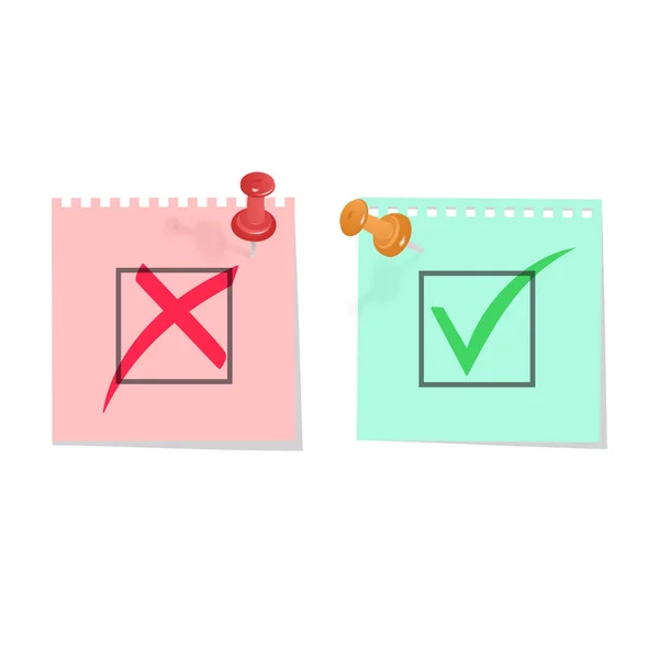 Check marks, Check and cross highlight sign, checklist marking logo ...