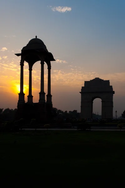 India Gate Sunset Silhouette Delhi Landmark — Stock Photo © pius99 ...