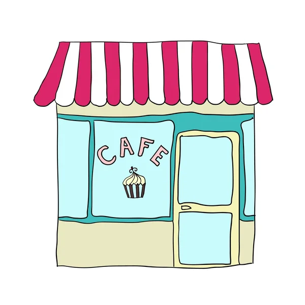 Vector illustrated cute street cafe ⬇ Vector Image by © vip2807 ...