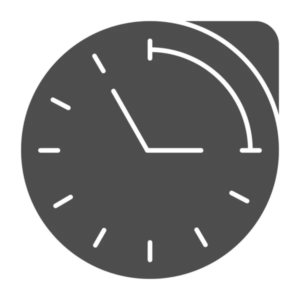 Cargo box and clock solid icon. Package and clock vector illustration isolated on white. Fast ...