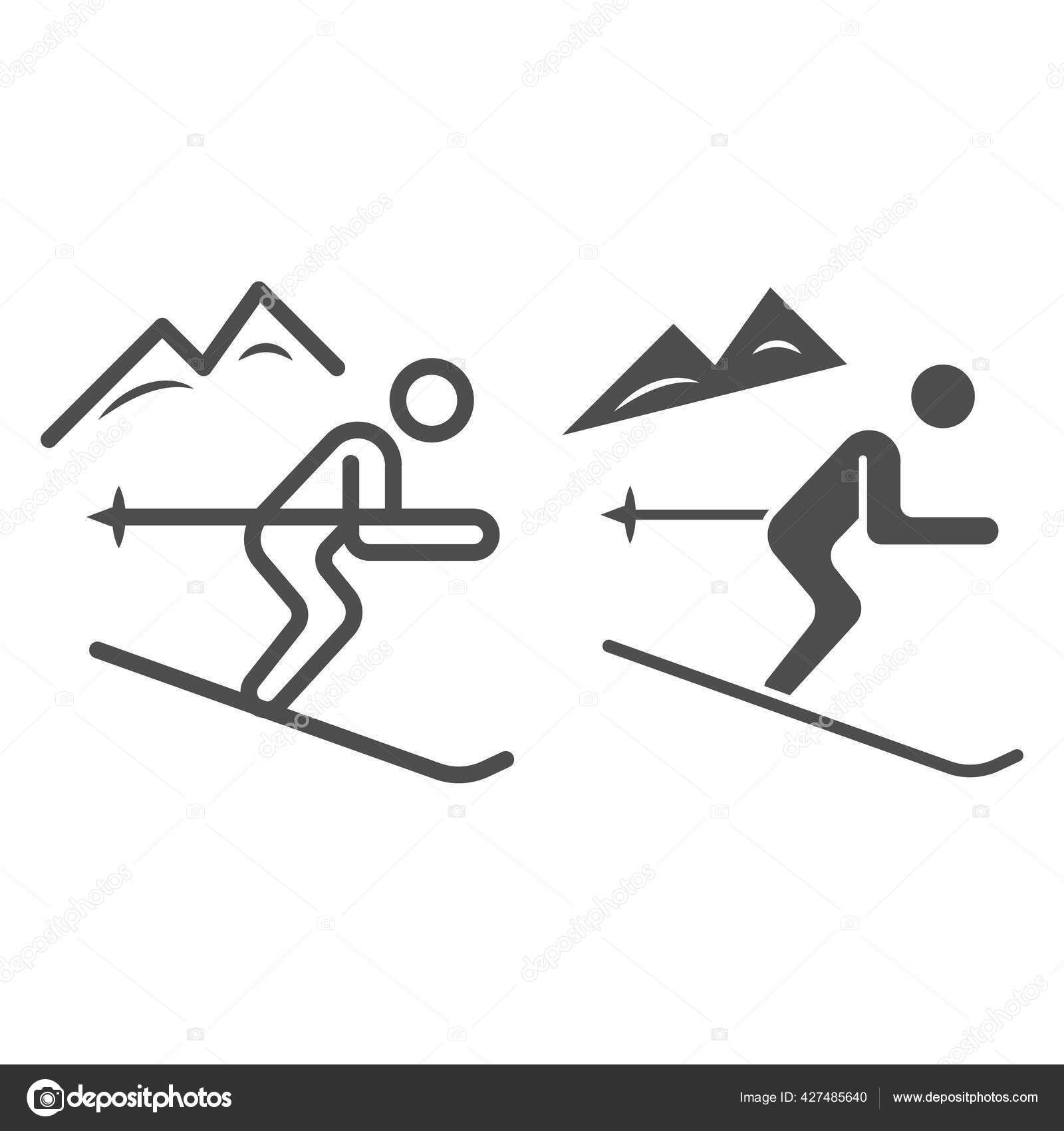 Freestyle Skier Outline