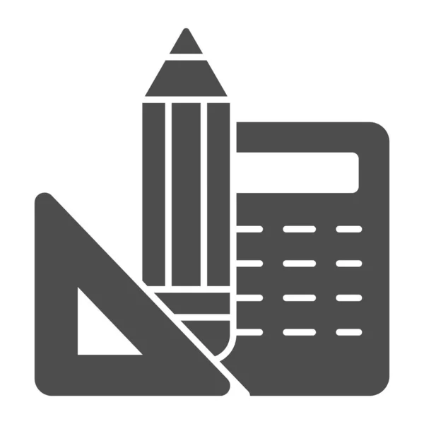 Ruler and pencil thin line icon. Draft tools vector illustration ...