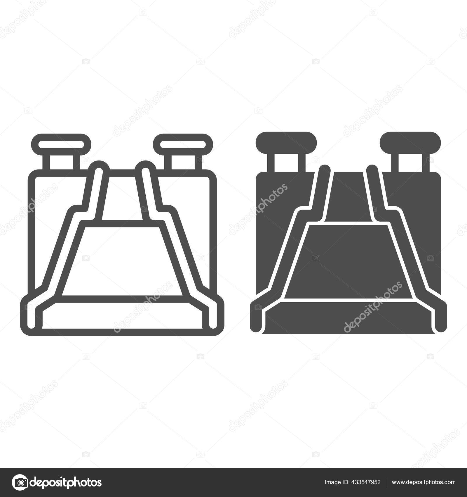 Slide in water park line and solid icon, waterpark concept, Water slide ...