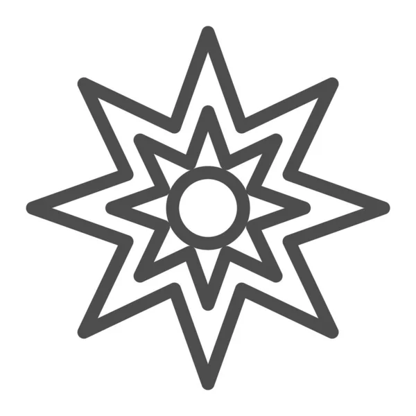 Eight point star line and glyph icon. Christmas star vector ...