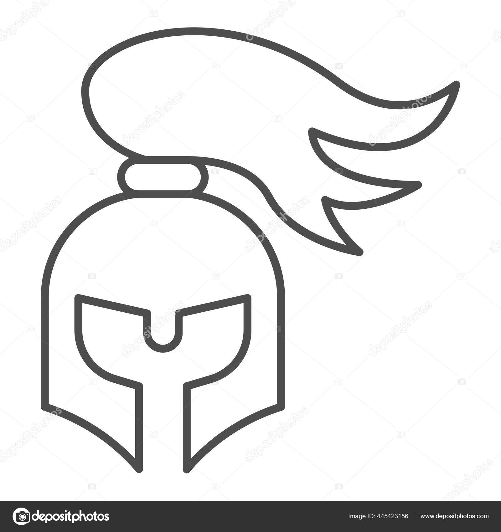Simple Knight Helmet Clip Art