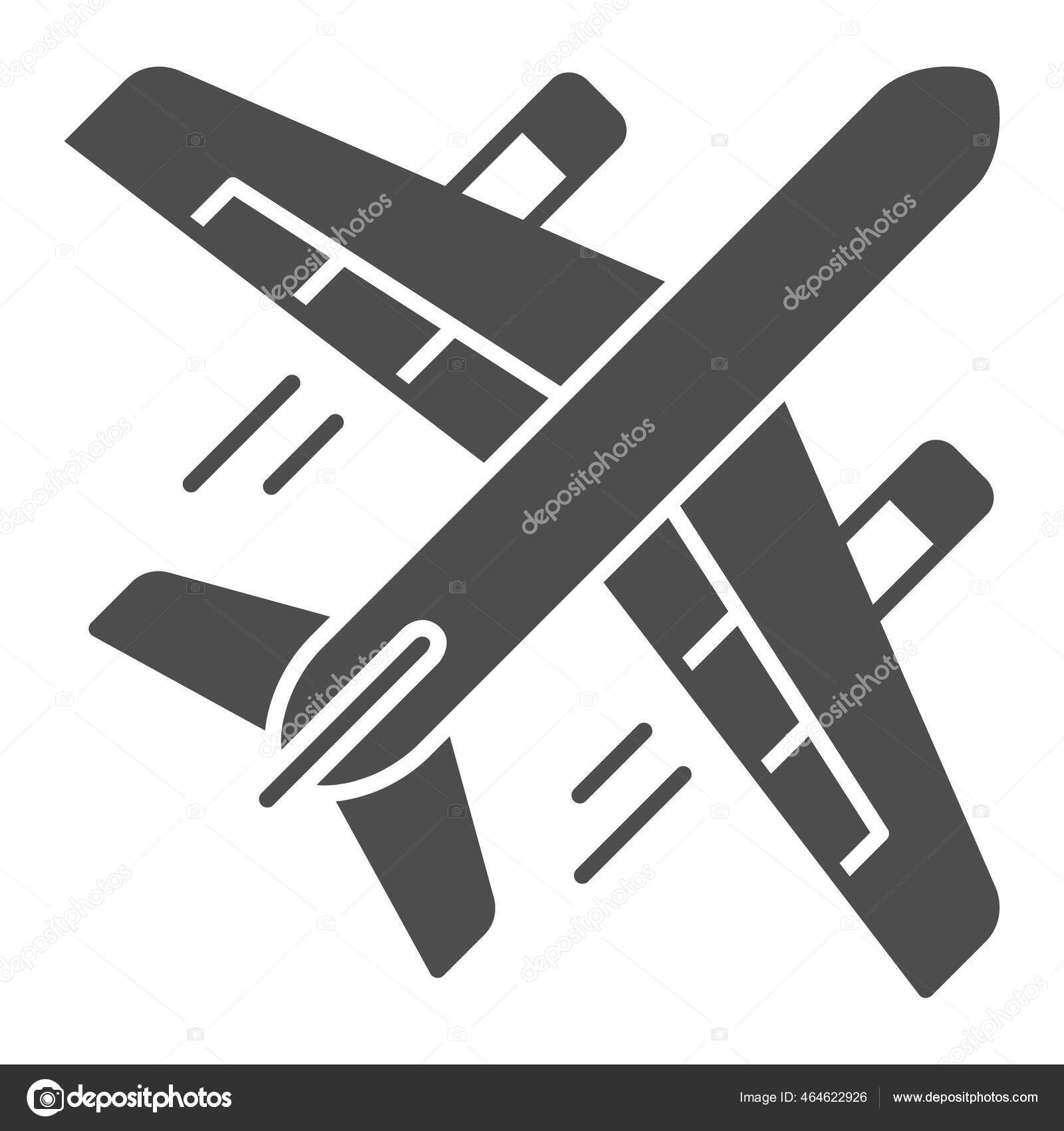Airplane flight solid icon, airlines concept, plane in flight vector ...