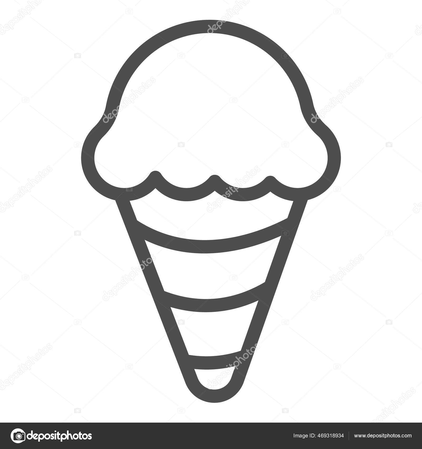 Conodeheladoclipartblancoynegro