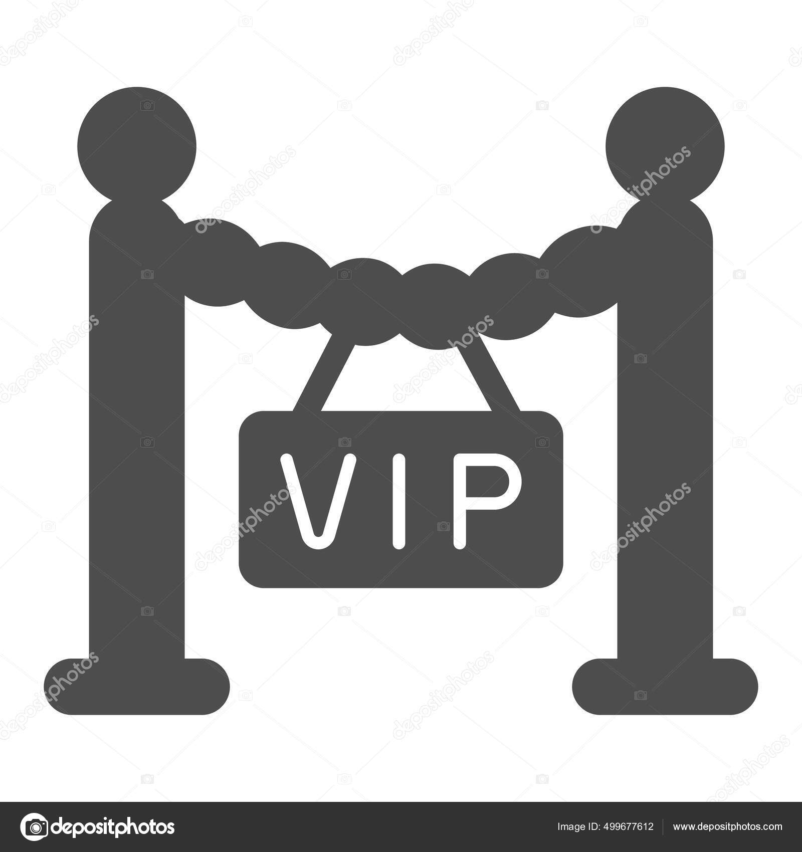 Fencing, barrier, only for VIP guest solid icon, celebrity concept, VIP ...