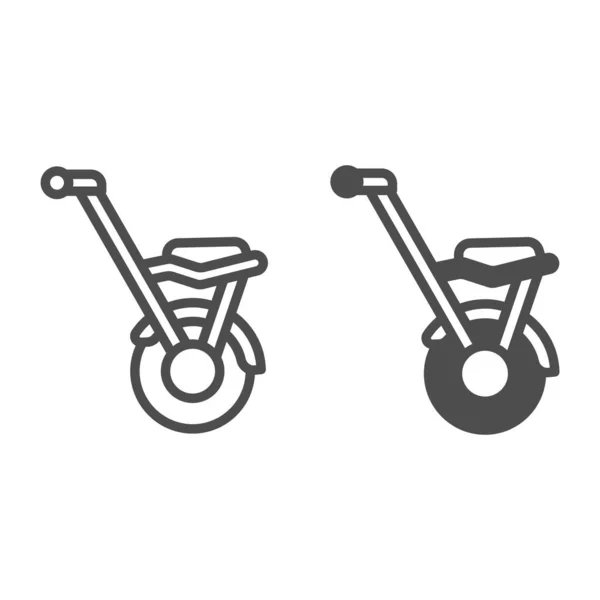 Gyro cycle thin line icon, electric transport concept, electric ...