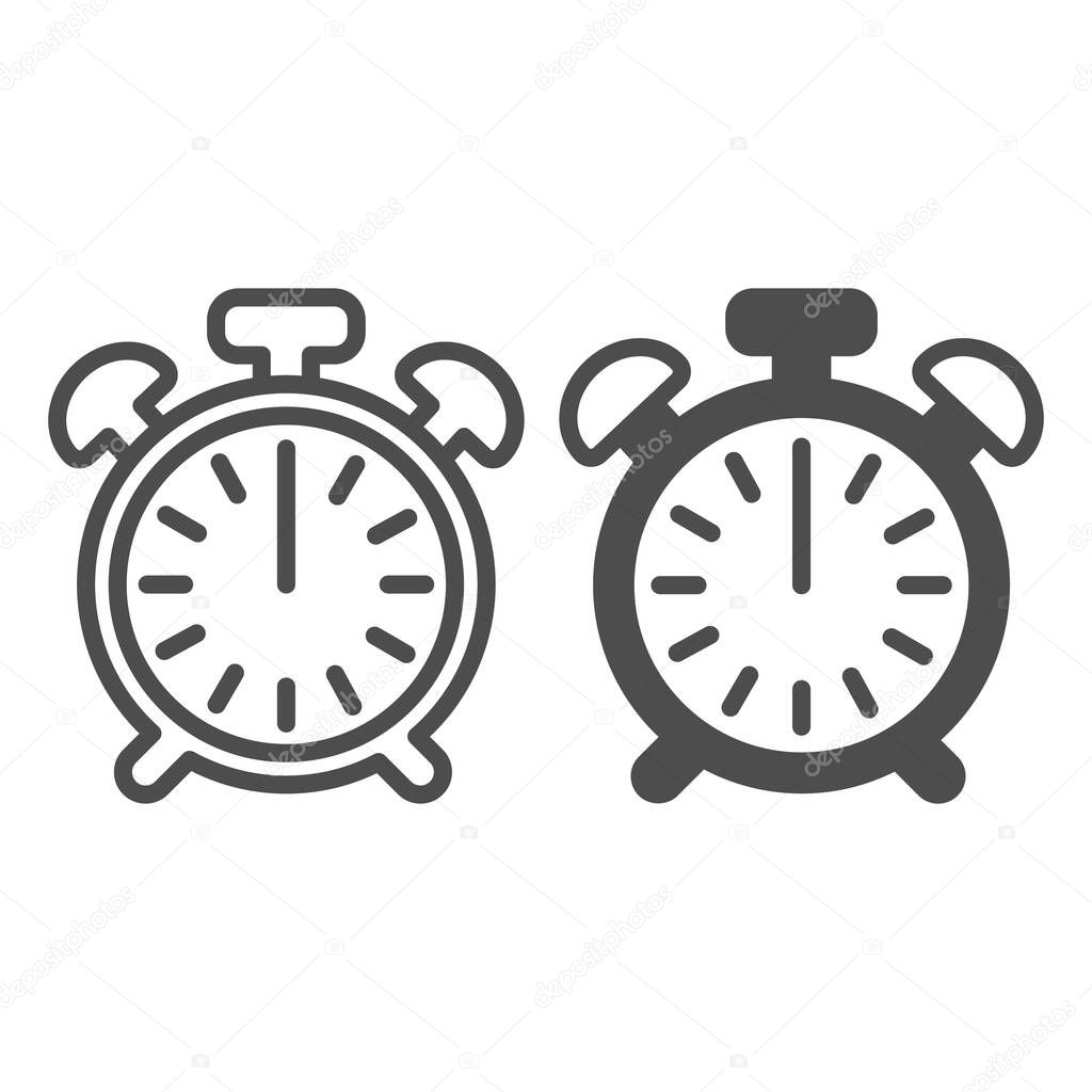 Reloj despertador vintage con botón, 12 pm, línea de 12 am e icono ...
