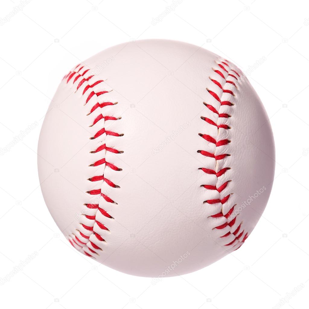 Baseball isolated on white. Ball with clipping path — Stock Photo ...
