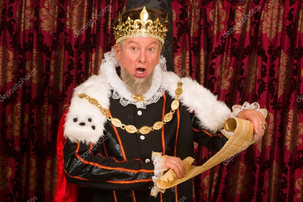 King with parchment scroll — Stock Photo © Klanneke #56887709