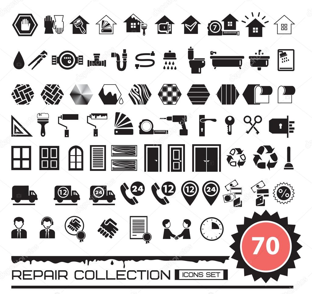 Set of repair icons Stock Vector Image by ©Ievgeniiaz #120375498