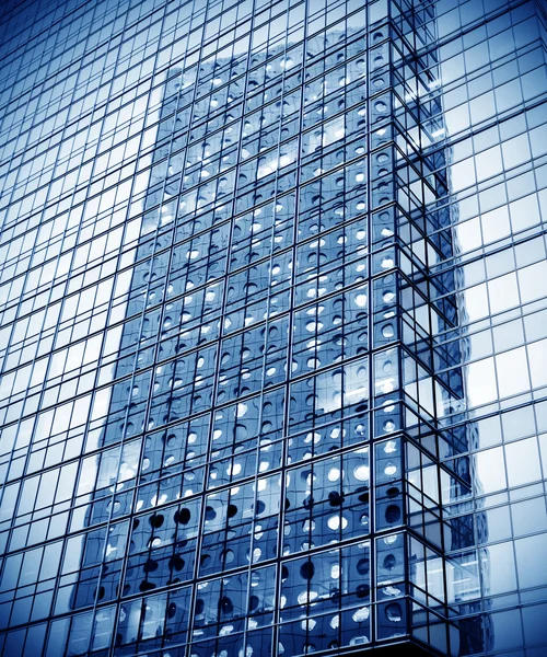 Blue glass curtain wall and window — Stock Photo © chungking #18100465