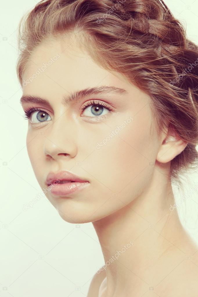 Young beautiful healthy girl Stock Photo by ©pepperbox 105191666