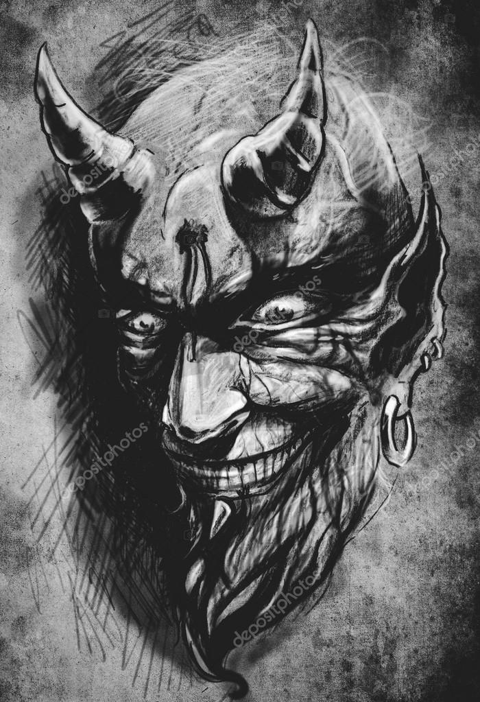 Tattoo devil hell, illustration Stock Illustration by ©outsiderzone ...