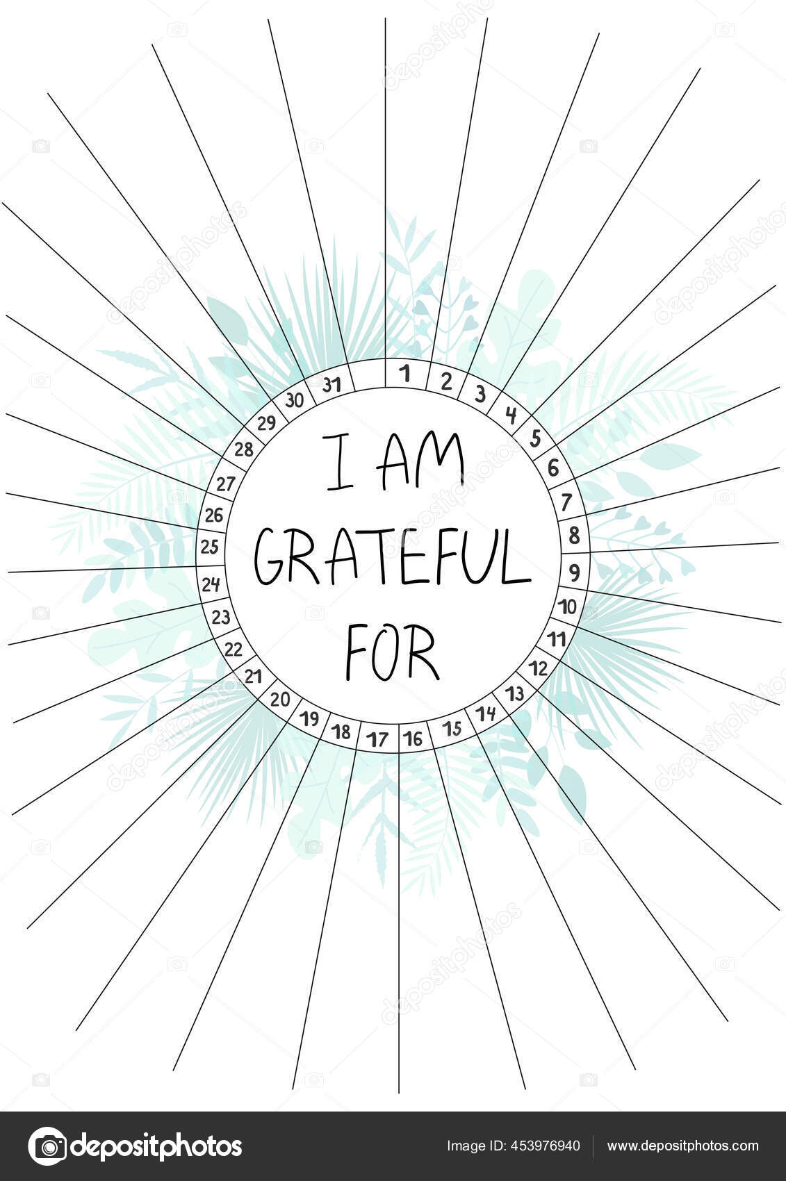 Log Syukur Lembar Kertas Yang Dapat Dicetak Dengan Garis Kosong Vektor ...