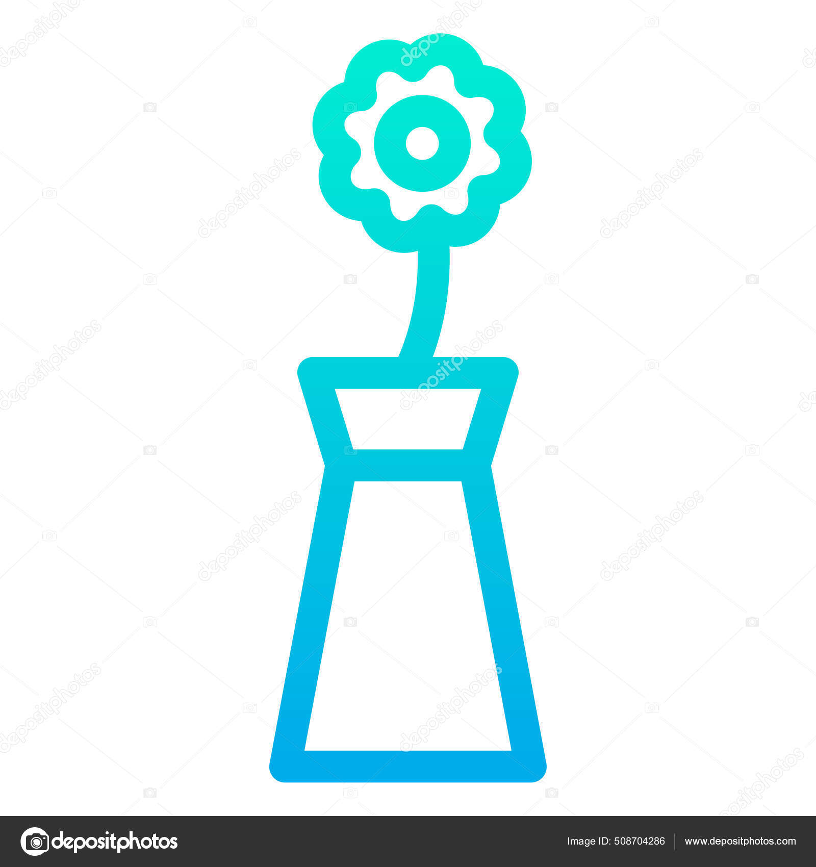 Simple Flower Vector Icon Illustration White Background Stock Vector by ...