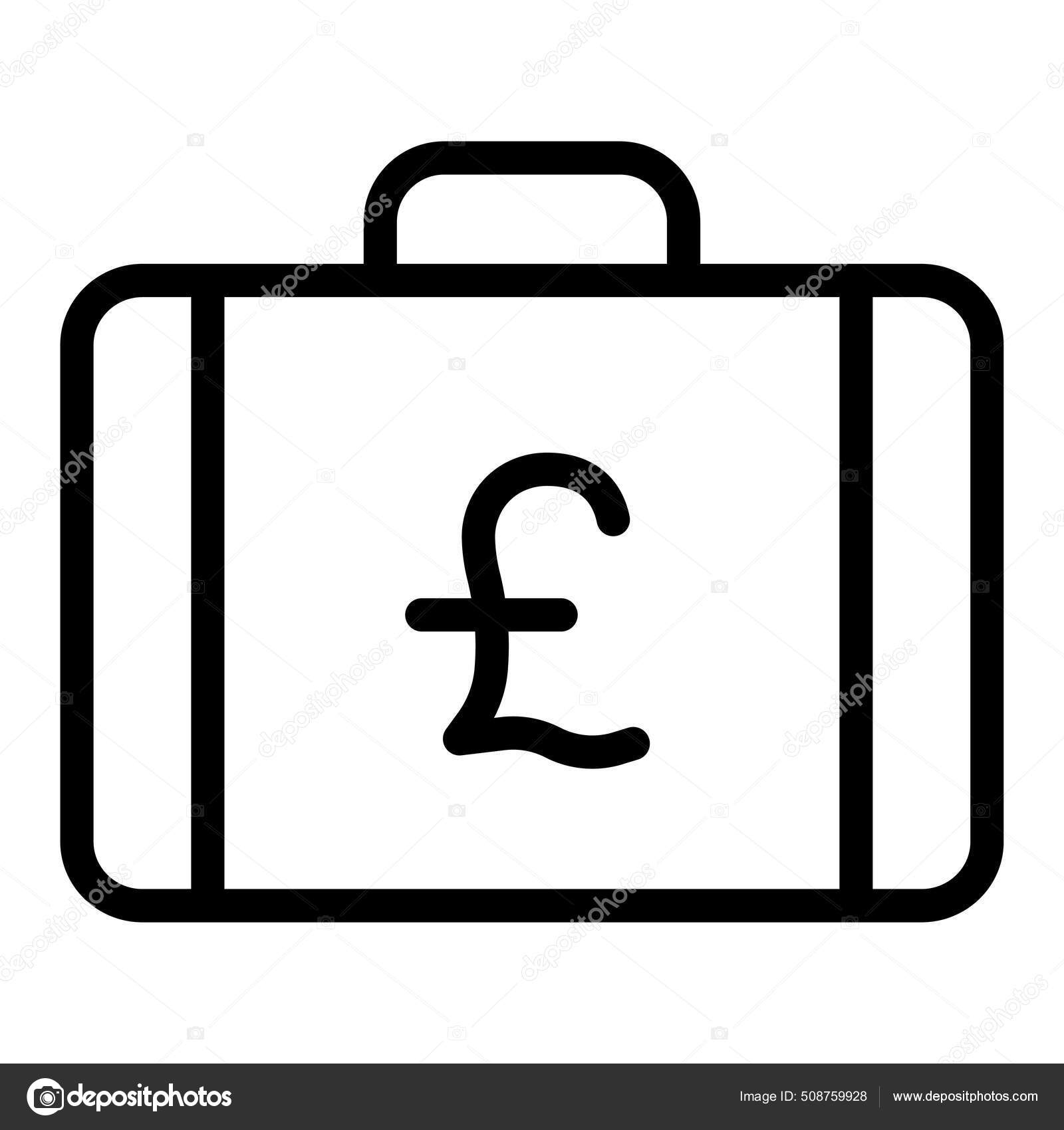 Simple Briefcase Vector Icon Illustration White Background Stock Vector ...