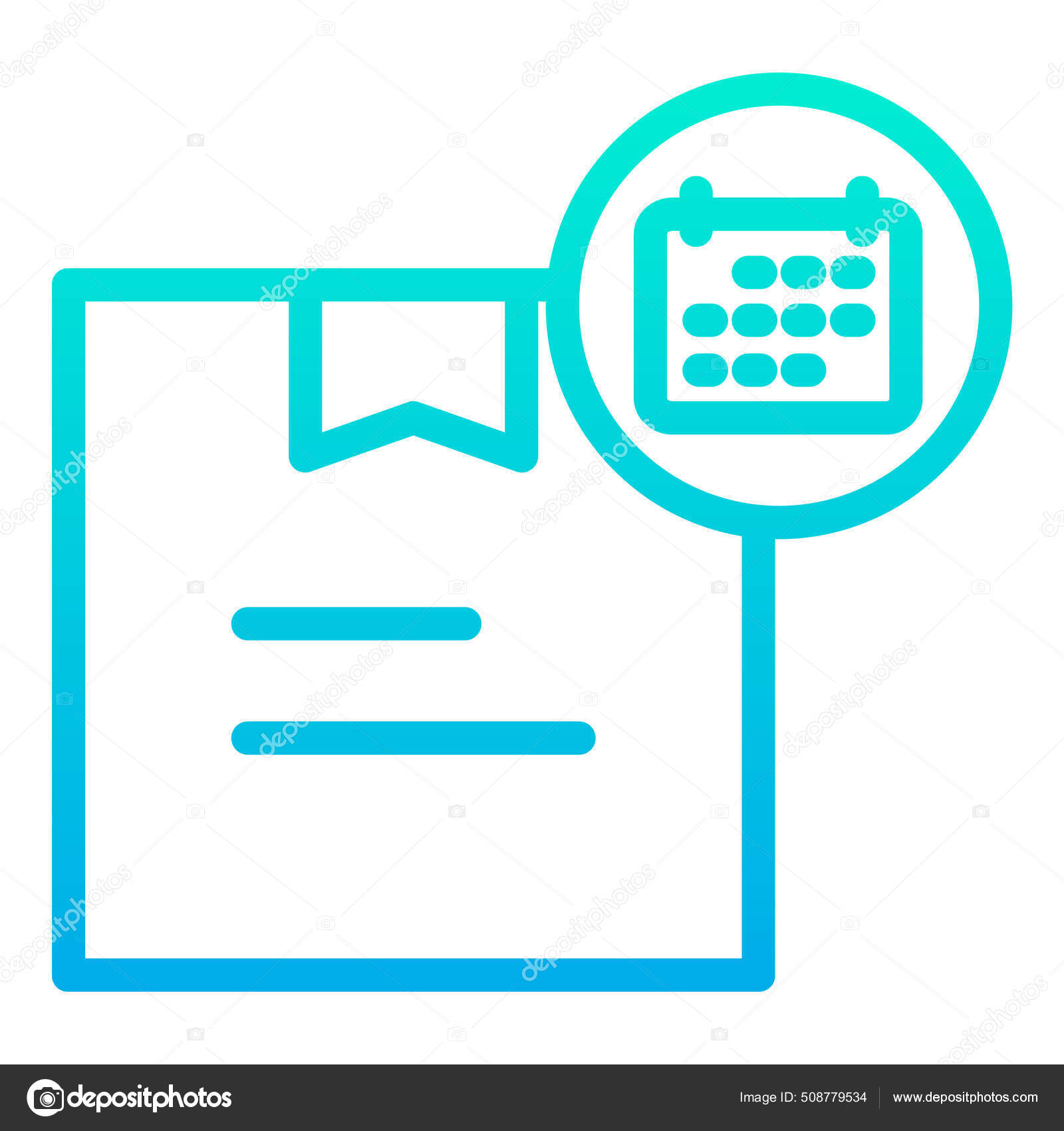 Simple Calendar Vector Icon Illustration White Background Stock Vector ...