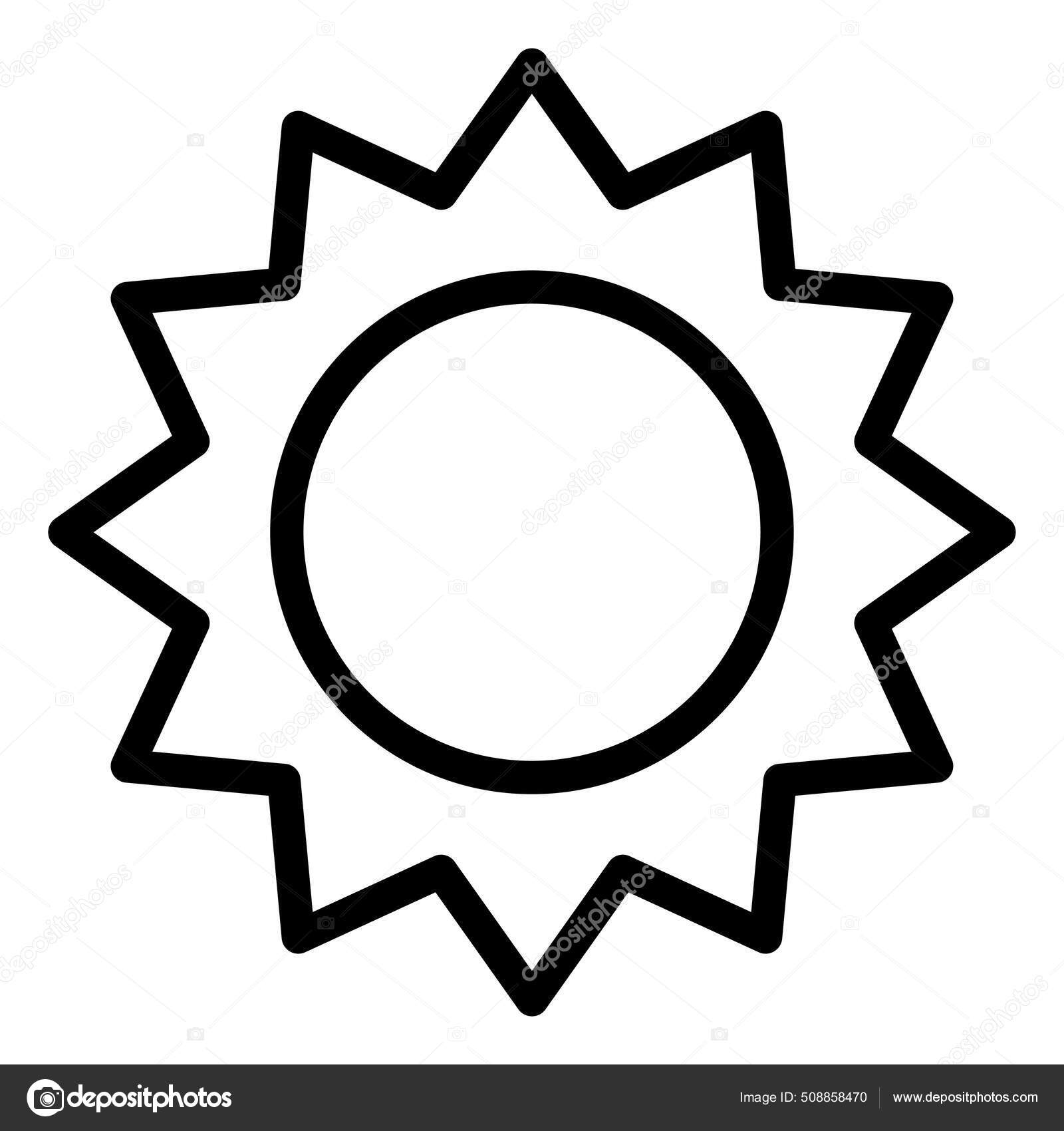 Sun Simple Vector Icon White Background Stock Vector by ©kiranshastry ...
