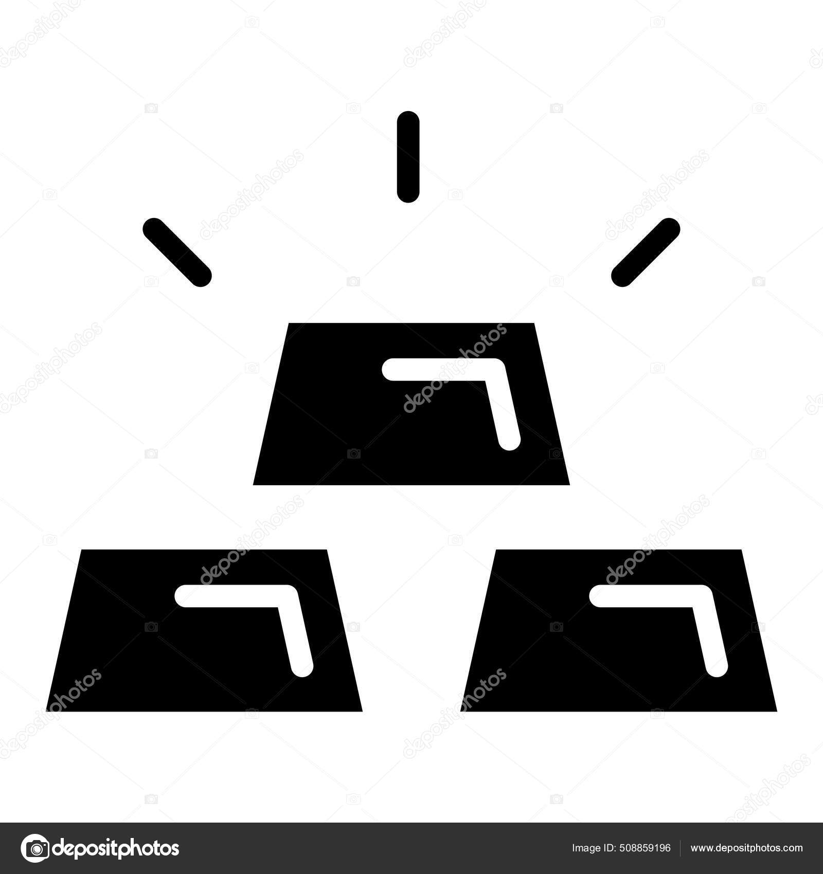 Gold Bars Icon White Background Vector Illustration Stock Vector by ...