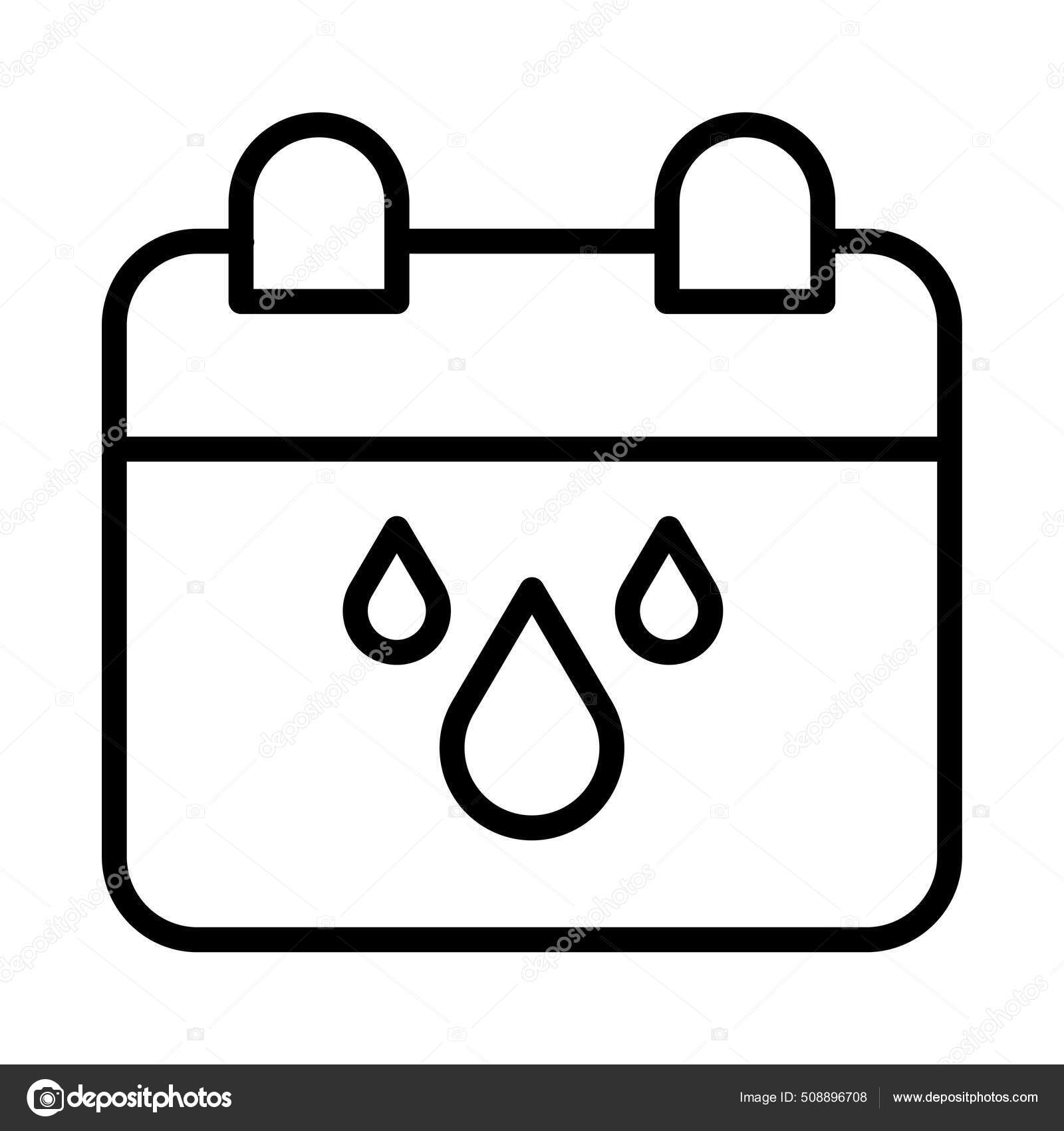 Simple Calendar Vector Icon Illustration White Background Stock Vector ...