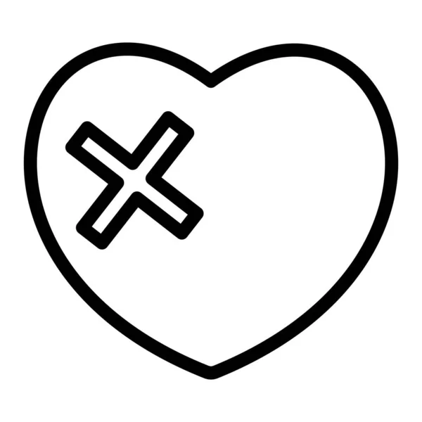 Una x con un corazon imágenes de stock de arte vectorial | Depositphotos