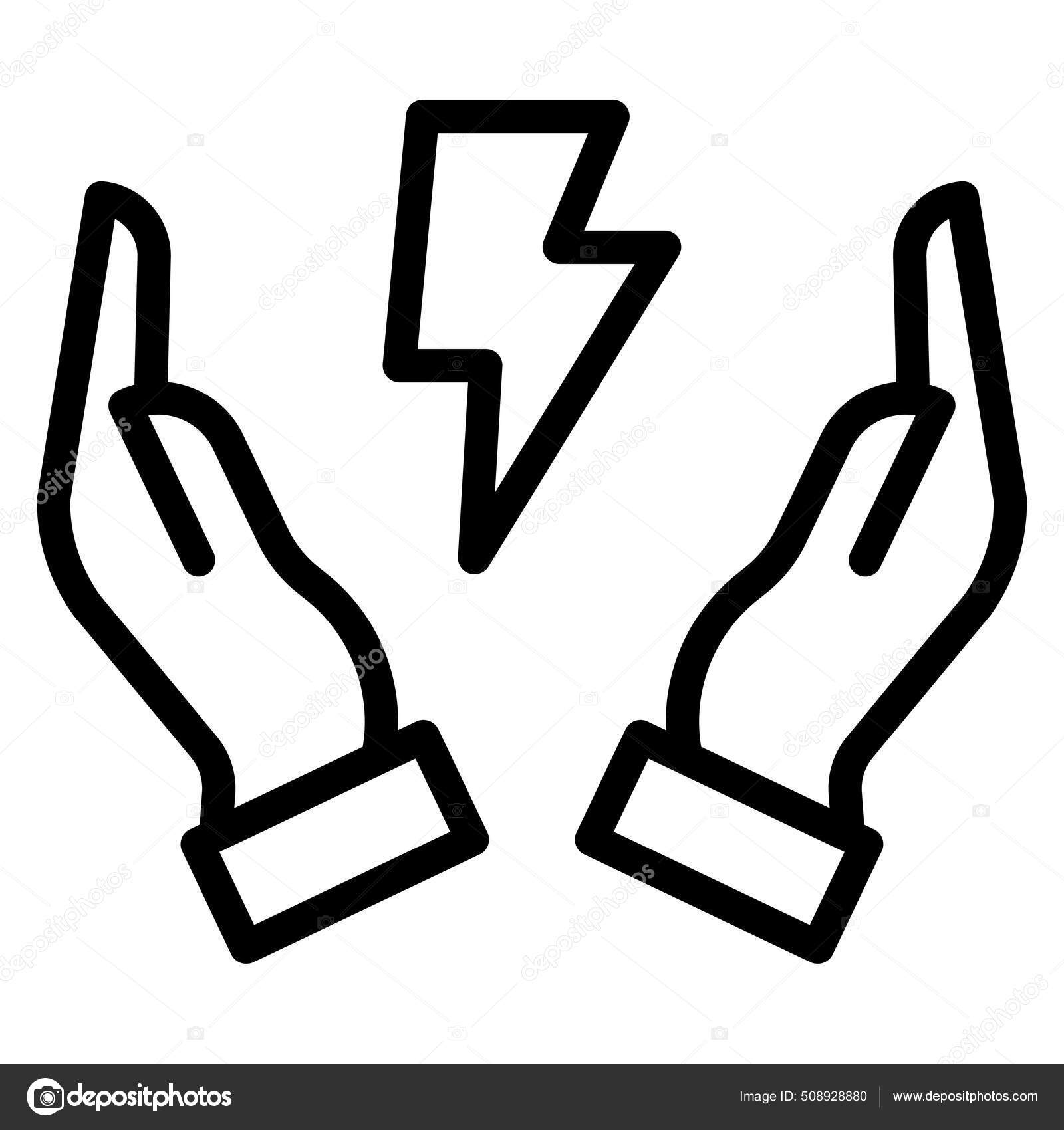 Hand Mit Geste Einer Frau Mit Kreuzsymbol Stock-Vektorbild von ...