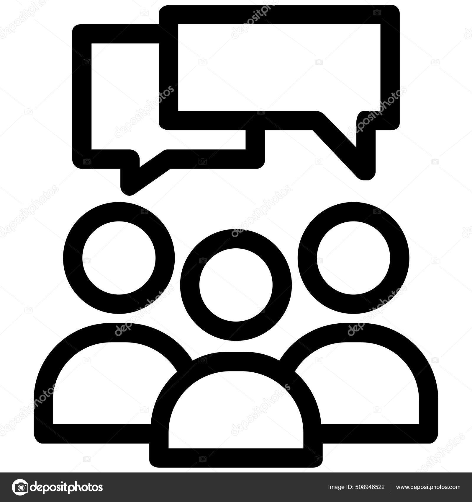 Simple Conversation Vector Icon Illustration White Background Stock ...