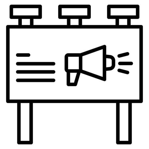 Billboard Simple Vector Icon White Background Stock Vector by ...