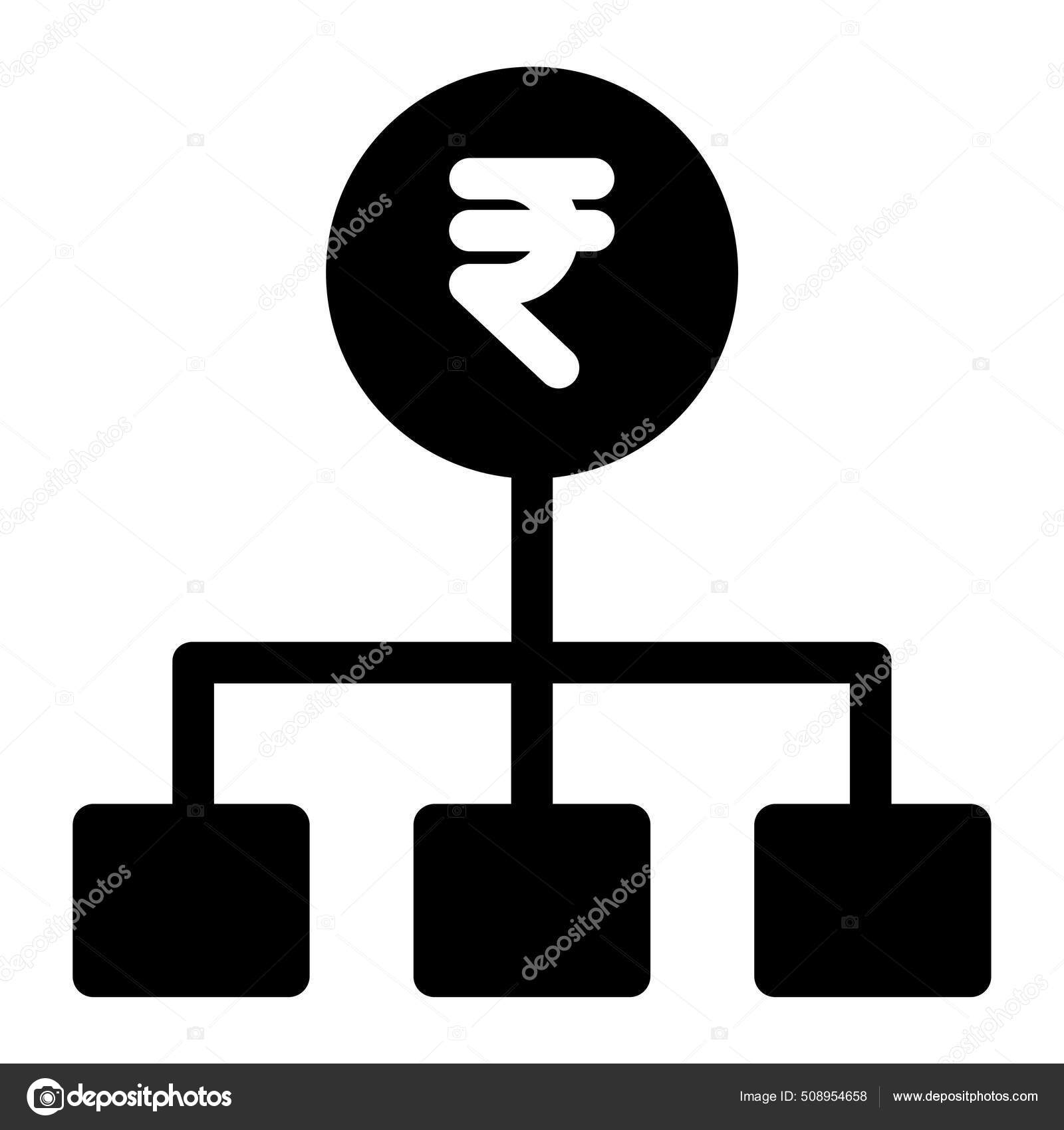 Rupees Flow Vector Icon Simple Illustration Indian Currency Money ...