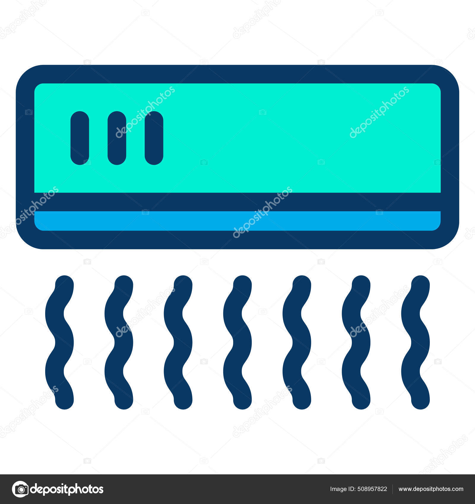 Air Condition Vector Illustration Icon Stock Vector by ©kiranshastry ...
