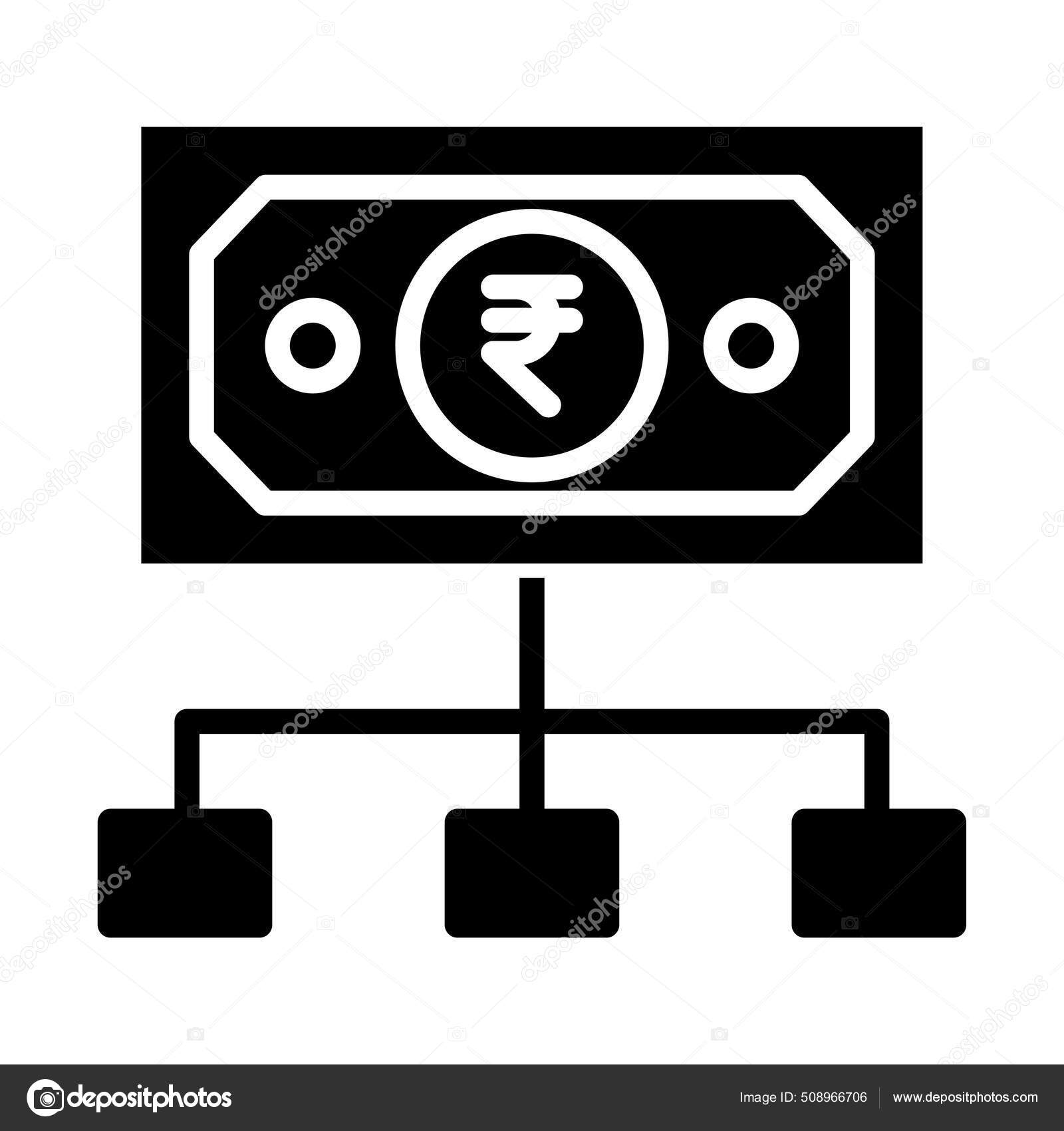 Rupees Flow Vector Icon Simple Illustration Indian Currency Money ...