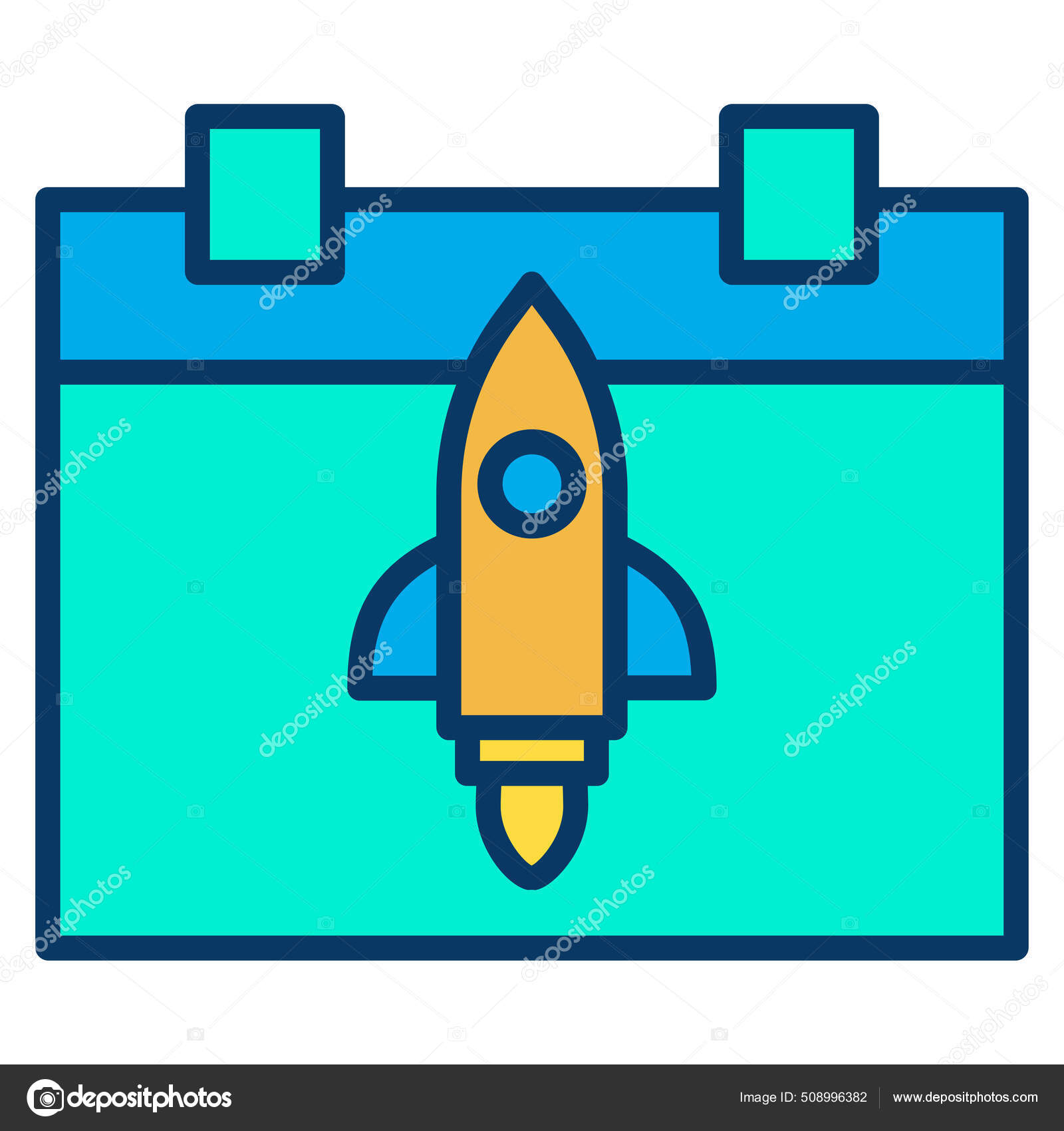 Rocket Launch Vector Color Icon Stock Vector by ©kiranshastry 508996382