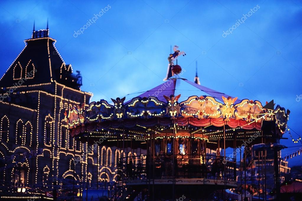 Traditional carousel in city – Stock Editorial Photo © xload #114204188