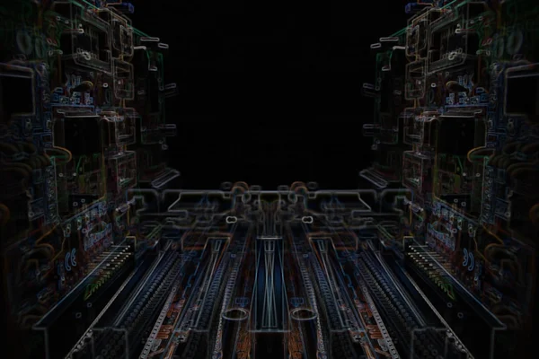 Microelectronics computer chip background Stock Photo by ©xload 87283176