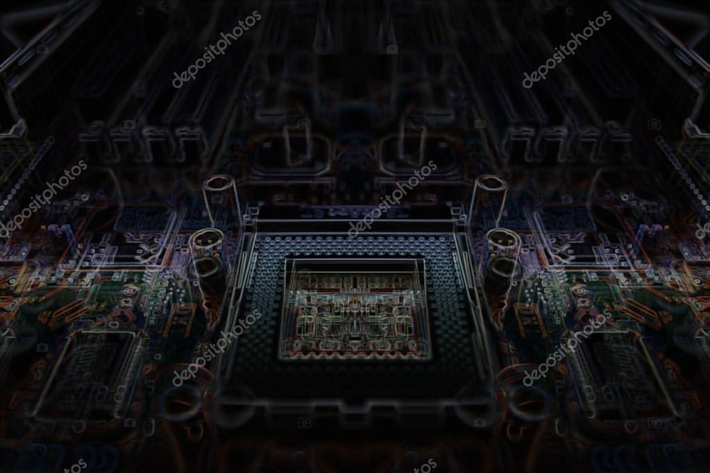 Microelectronics computer chip background Stock Photo by ©xload 87283176