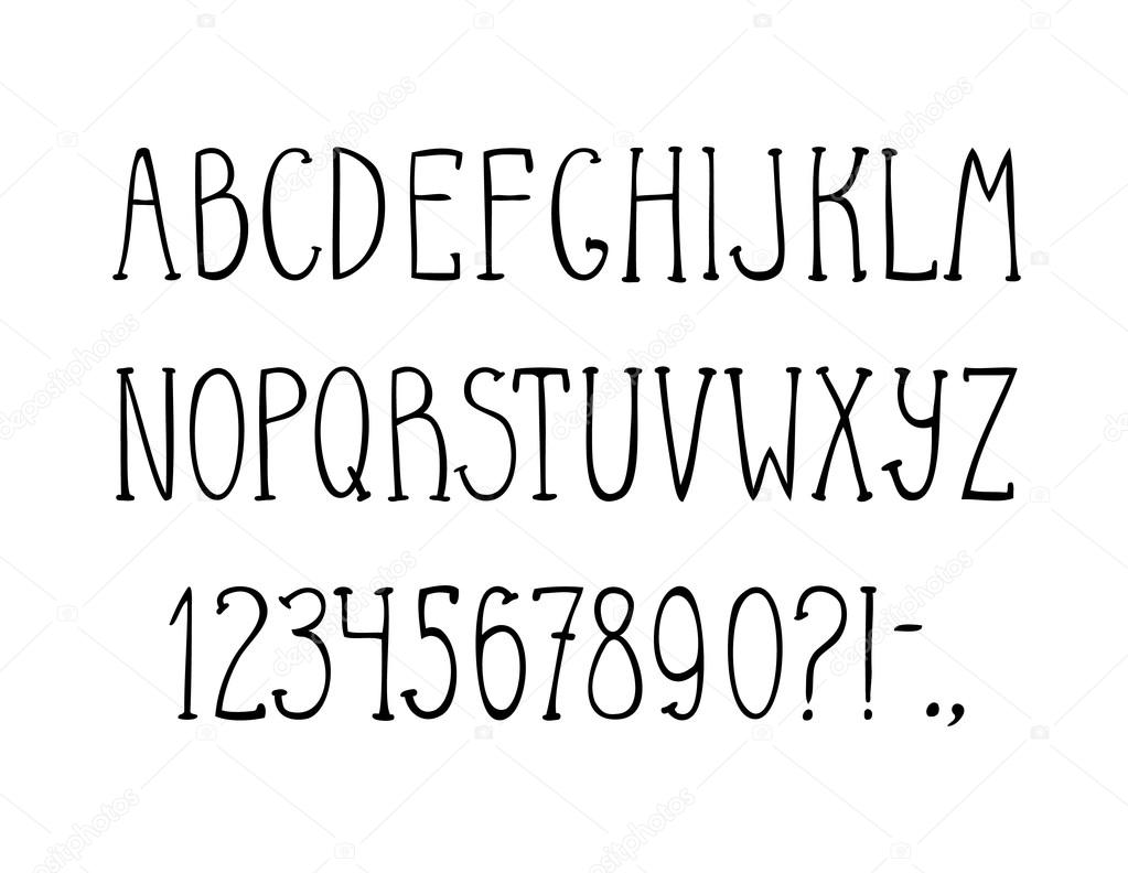 English hand drawn alphabet Stock Vector Image by ©verock #118263764