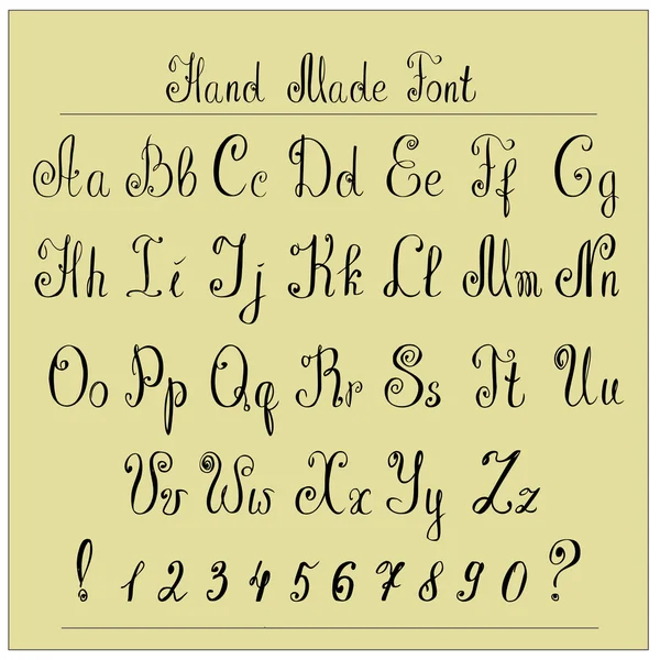 Handwriting Alphabets. Vector Hand Drawn Fonts — Stock Illustration