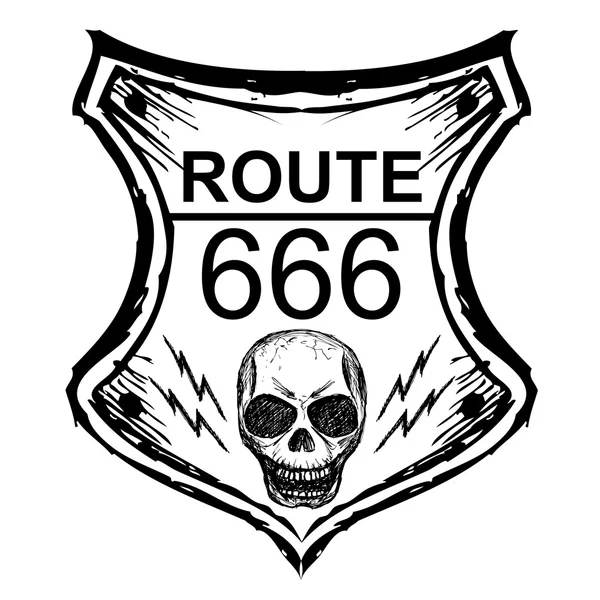 Black route 666 sign on a white background. Stock Vector Image by ...