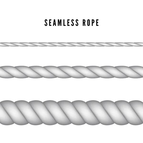 Rope String White Realistic Vector Illustration Set Stock Vector Image ...