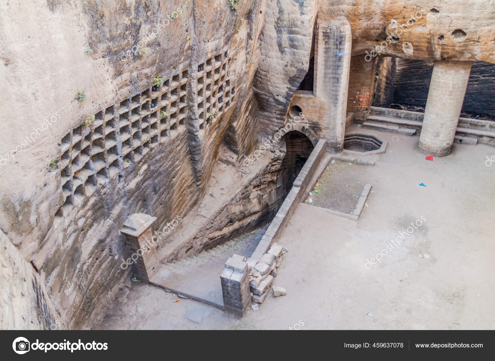 Entrance Navghan Kuvo Step Well Uparkot Fort Junagadh Gujarat State ...