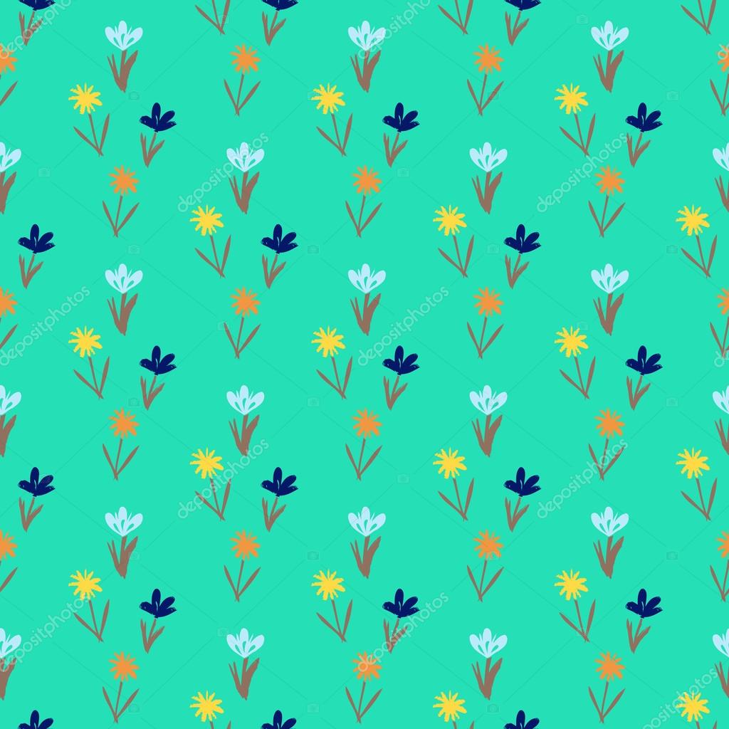 Seamless floral pattern with small flowers Stock Vector Image by ...