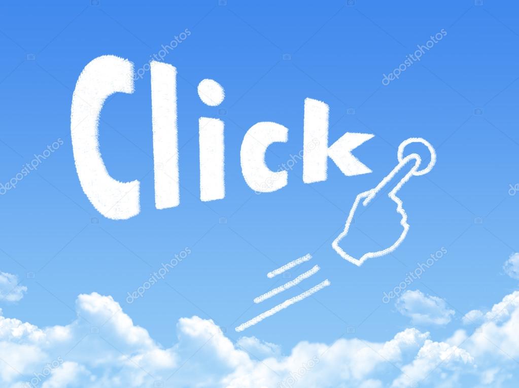 Click message cloud shape — Stock Photo © paisan191 #81392776