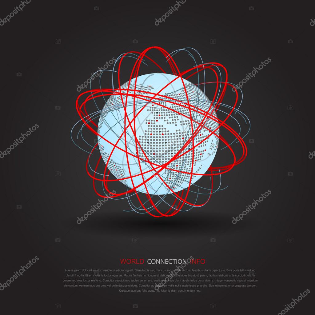 World connection infographic Stock Vector Image by ©honzakrej #103215588