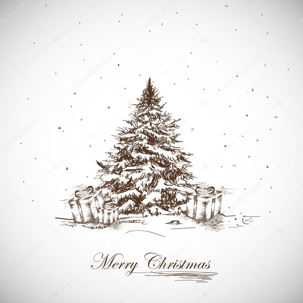 Christmas Tree Pencil Sketches