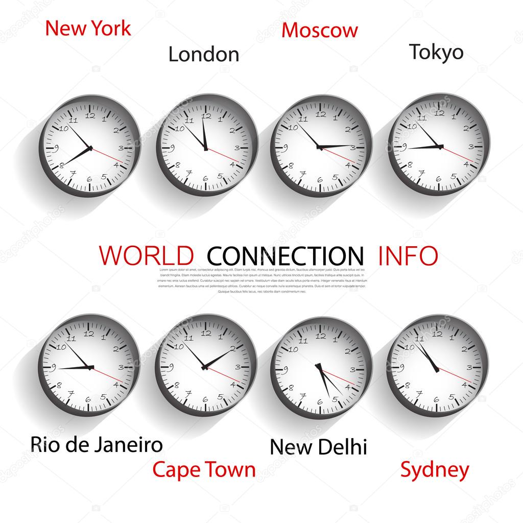 időzónák — Stock Vektor © honzakrej #75837655