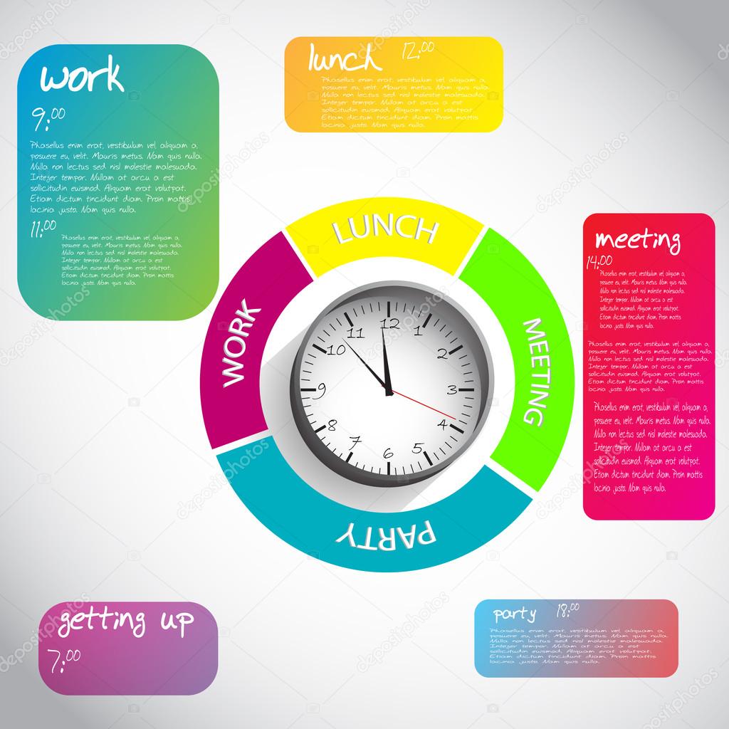 Horario diario Vector de stock #75837723 de ©honzakrej